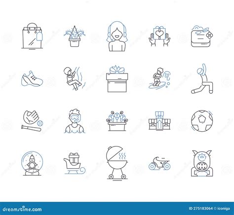 Acitve And Handmade Hobbies Outline Icons Collection Crafting