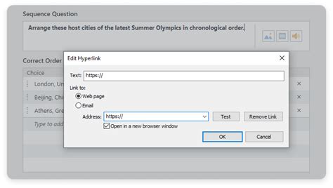 Adding Hyperlinks