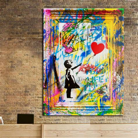 Banksy Balloon Girl Wall Art Canvas Print Sharpwallarts