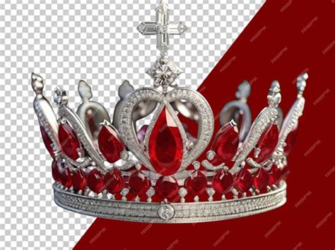 Premium Psd 3d Diamond Ruby Crown