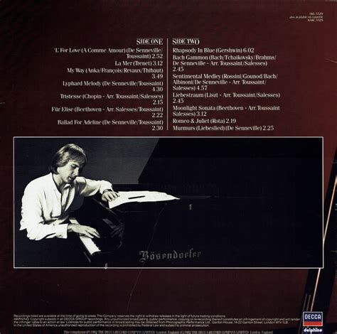 Richard Clayderman Richard Clayderman Vinyl Lp Discrepancy Records
