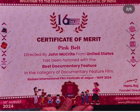 Anuj Pratap Singh On Linkedin Pink Belt Won Best Feature Documentary