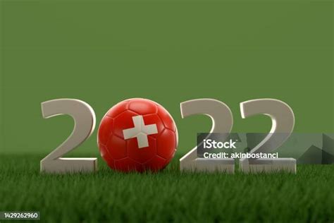 잔디밭에 스위스 국기와 축구 공 0명에 대한 스톡 사진 및 기타 이미지 0명 2022년 3차원 형태 Istock