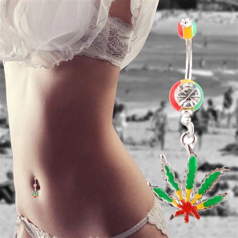 Fashion Navel Piercings Crystal Navel Belly Ring Bar Body Decoration