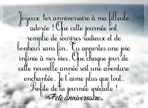 Texte Anniversaire Enfant 1 An Texte Anniversaire 1 An De Ma Filleule
