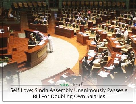 Self Love Sindh Assembly Unanimously Passes A Bill For Doubling Own
