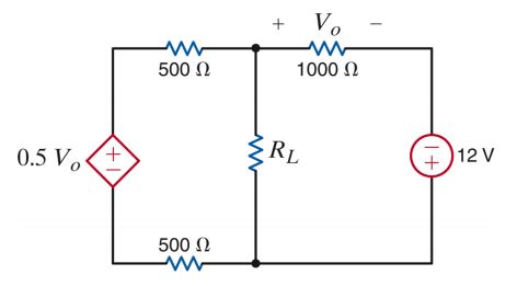 Solved Find Rl For Maximum Power Transfer And The Maximum Chegg
