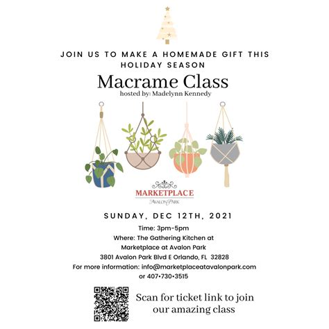 Macrame Class Marketplace At Avalon Park