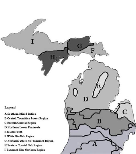 4 A Map Of The Spatial Regions On Michigan Based Upon The Distribution