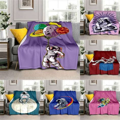 การ ์ ตูนน ่ ารักนักบินอวกาศผ ้ าห ่ มนุ ่ มพิเศษโยคะดีบุก Lanket แบบ