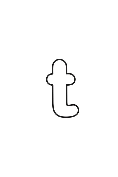 Free Printable Bubble Letter T
