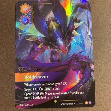 Khazix Voidreaver Overnumbered Signiture Riftbound Unleashed Unl