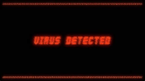 Warning Virus Detected Screen Glitch Animation Stock Footage Video