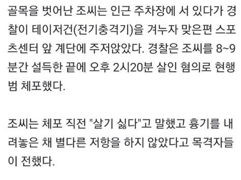 신림동 칼부림사건 범인 얼굴 포텐 터짐 최신순 에펨코리아