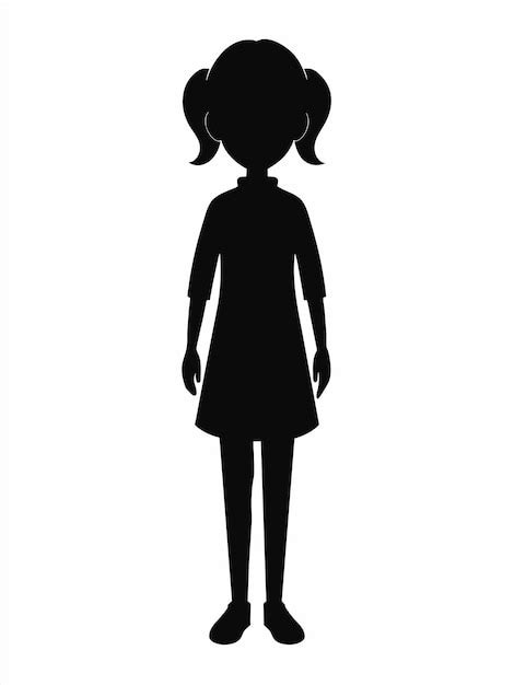 Una Silueta De Una Chica En Un Vestido Y Las Palabras La Chica Es