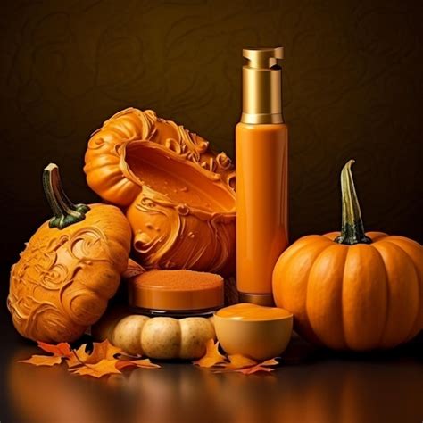 Premium Ai Image Concept Of Different Cosmetic Products Pumpkin