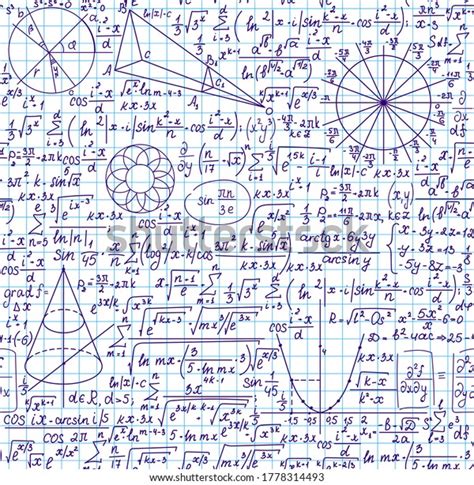 Math Vector Seamless Background Formulas Tasks Stock Vector Royalty Free 1778314493 Shutterstock