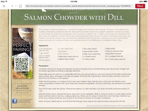 Salmon Chowder With Dill
