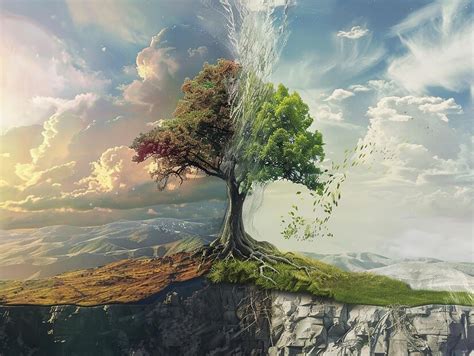 Premium Photo Barren Vs Fertile Land Contrast