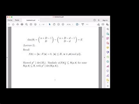 Free Video Roger Heath Brown The Determinant Method Lecture Iii