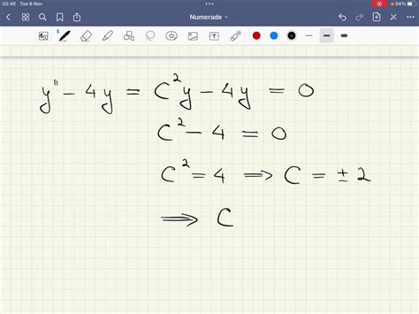 solved determine a b and c so that y acosh cx bsinh cx