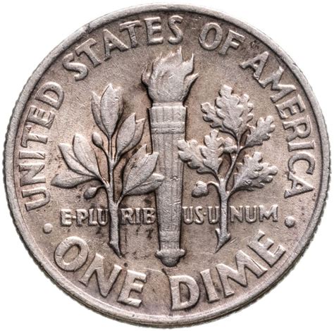 Монета США 1 дайм 1964 "Silver Roosevelt Dime" стоимостью 870 руб.
