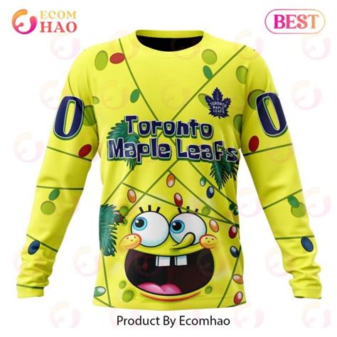 Toronto Maple Leafs Specialized With Spongebob Concept 3d Hoodie