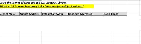 Solved Itec 3100 Intro To Networks Subnetting Lab Template