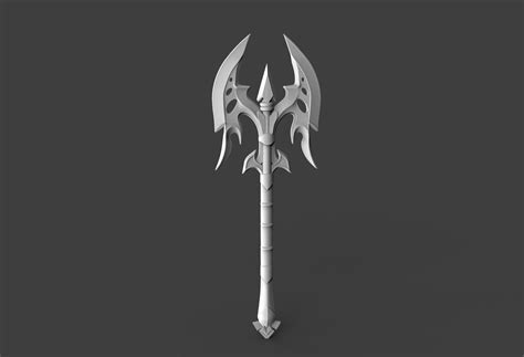 Hellforged Twin Blade Axe Fantasy 3d Printable Weapon 3d Model Turbosquid 2423772