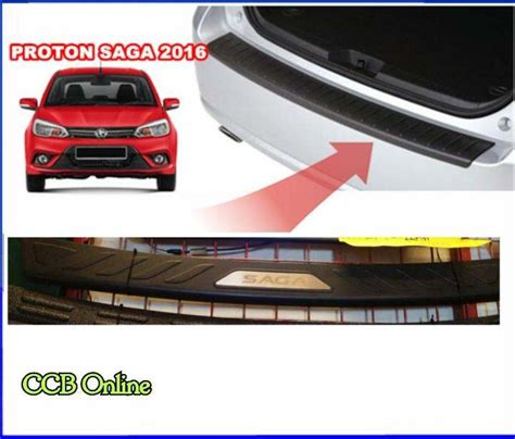 Proton Saga VVT 2016 2018 ABS Rear Bumper Guard Protector Lazada