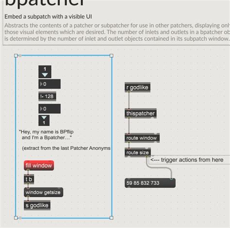 Bpatcher And Its Parent Window Maxmsp Forum Cycling