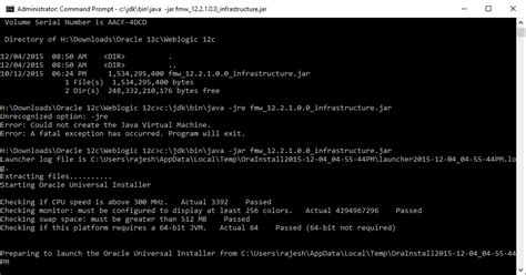 install oracle 12c forms and reports database weblogic server duh