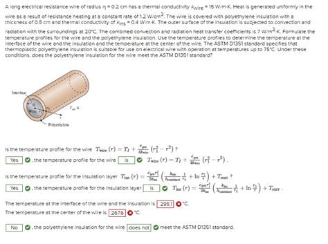 Solved A Long Electrical Resistance Wire Of Radius R102 Cm