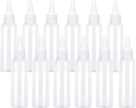 Trendbox 12 Pack Plastic Empty Bottles With Flip Cap For