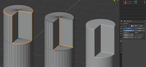 Modeling Need Help With Modelling A Cylinder With A Piece Cut Out Blender Stack Exchange