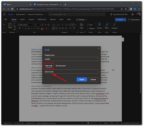 How To Create Hyperlinks In Microsoft Word Tab TV