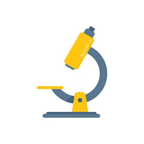 Premium Vector School Microscope Icon Flat Vector Examination Check