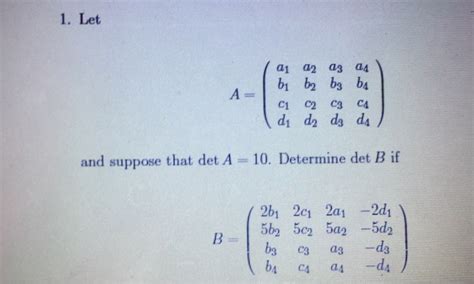 Solved 1 Let A1 A2 A3 A4 B2 B3 B4 C1 C2 C3 C4 D1 Do Da D