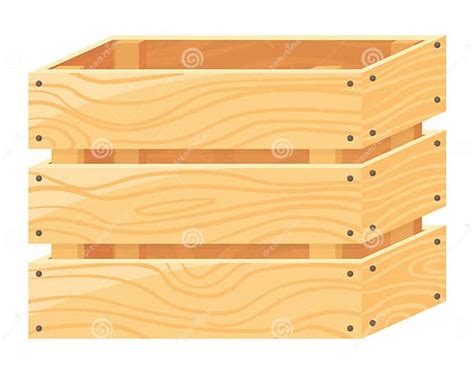 Stack Of Three Empty Wooden Crates Rendered In A Flat Design Style