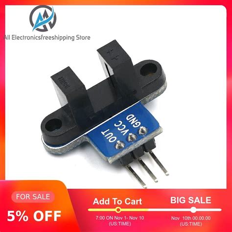 Ir Infrared Slotted Optical Speed Measuring Sensor Detection Optocoupler Module For Motor Test