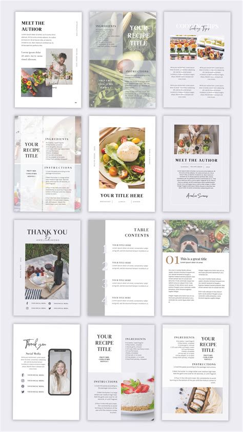 canva recipe book template canva cookbook template canva ebook template
