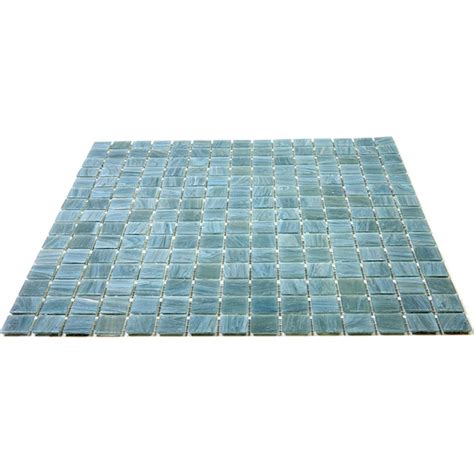 Apollo Tile Celestial Pool Blue 12 In X 12 In Glossy Glass Uniform