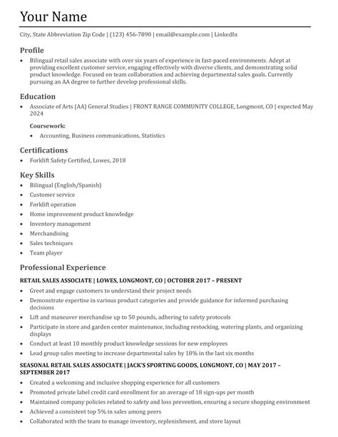General Universal Resume Templates And Examples For 2025