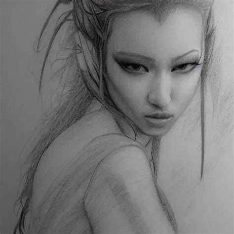 Portrait Full Body Female Russian Concubine With Slim Curvy Body