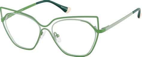 Green Cat Eye Glasses 3242424 Zenni Optical