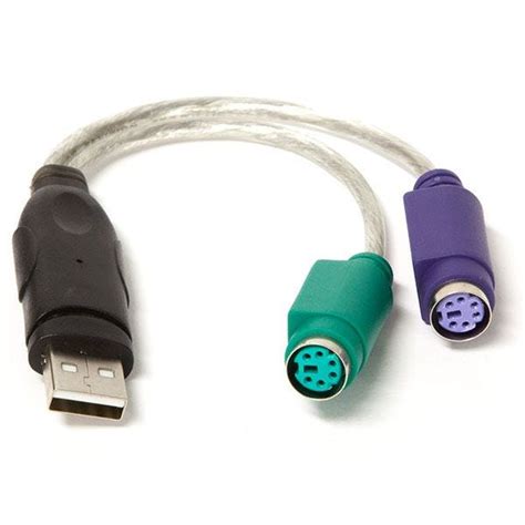 USB Male To 2 X PS2 Female Adapter