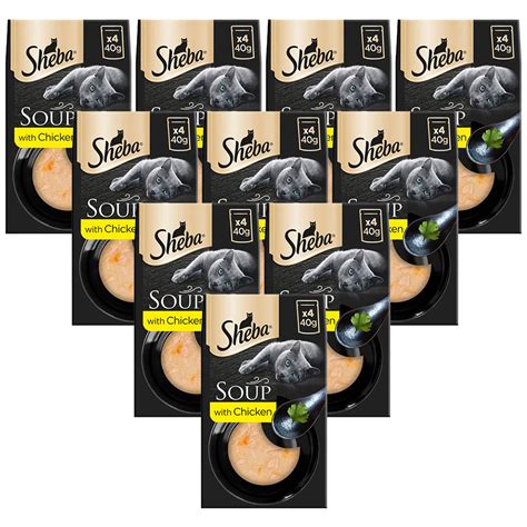 Sheba Classics Soup With Chicken Fillets Cat Food 4 X 40g Case Of 10 Wilko