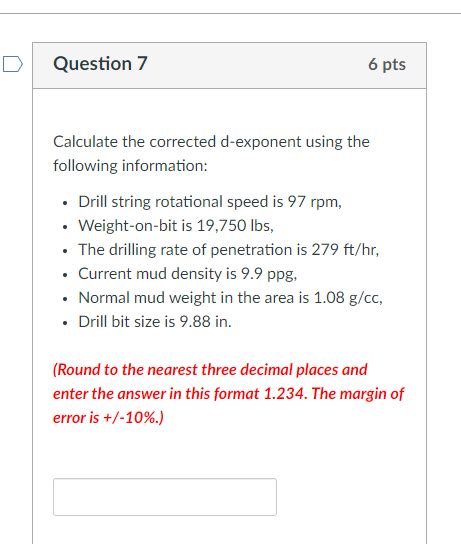 Solved Calculate The Corrected D Exponent Using The