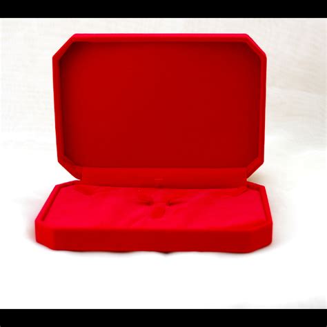 Голяма кадифена кутия за бижута червен цвят Опаковки Кристина Арт бижута от естествени