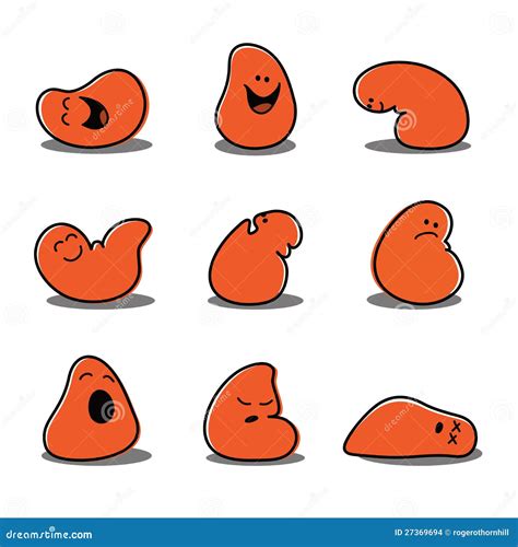 Cartoon Blob Characters Stock Vector Illustration Of Mascot 27369694
